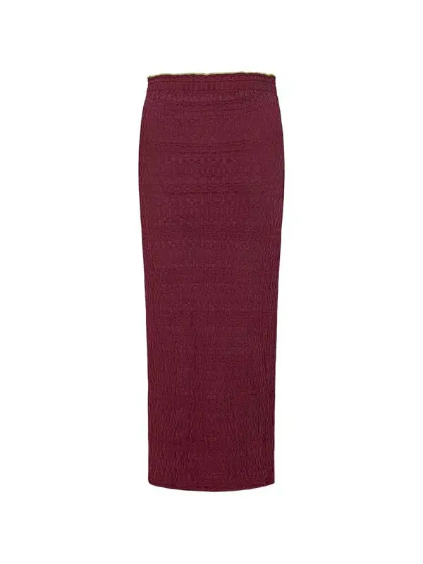 TROPIC OF C Smocked Strapless Midi Dress