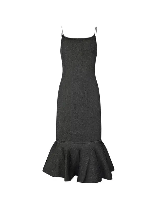 Jacquemus Pina Spaghetti-strap Midi Dress - Grey