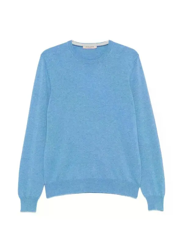 FILERIA Crew-neck Long-sleeve Sweater - Blue