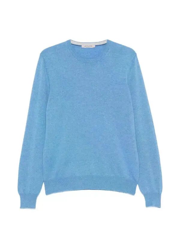 FILERIA Crew Neck Long Sleeve Sweater - Blue
