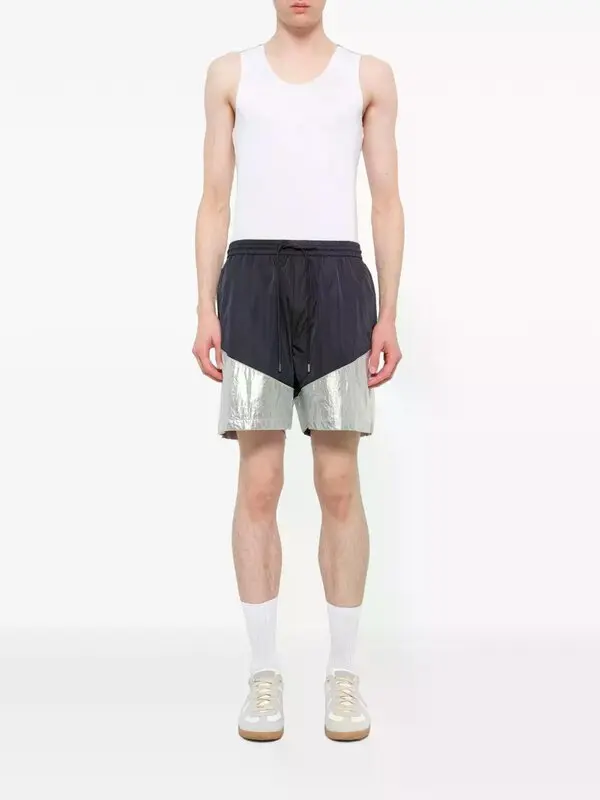 JUUN.J Metallic-panel Drawstring Shorts