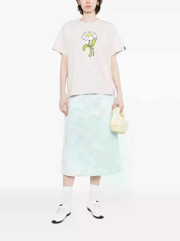 AGNES B. Floral Midi Skirt
