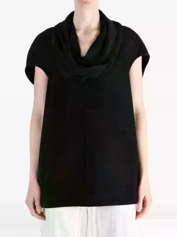 Rick Owens Draped-neck Sleeveless Top