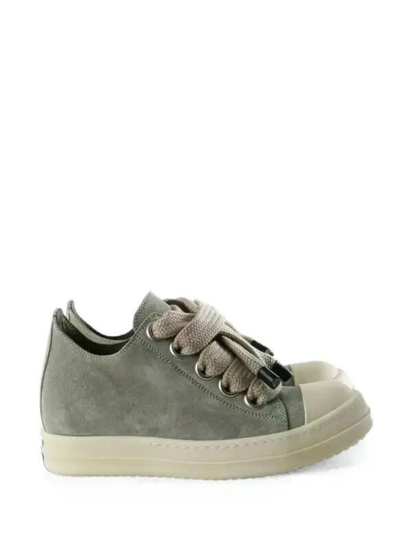 Rick Owens Jumbolace Oversized-lace Leather Sneakers - Green