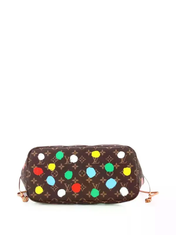LOUIS VUITTON Neverfull Nm Yayoi Kusama Painted Dots Monogram Canvas Mm Tote Bag - Brown