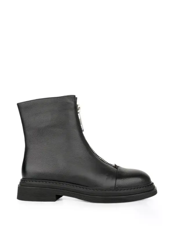 LINDA BAUMANN Front-zip Ankle Boots