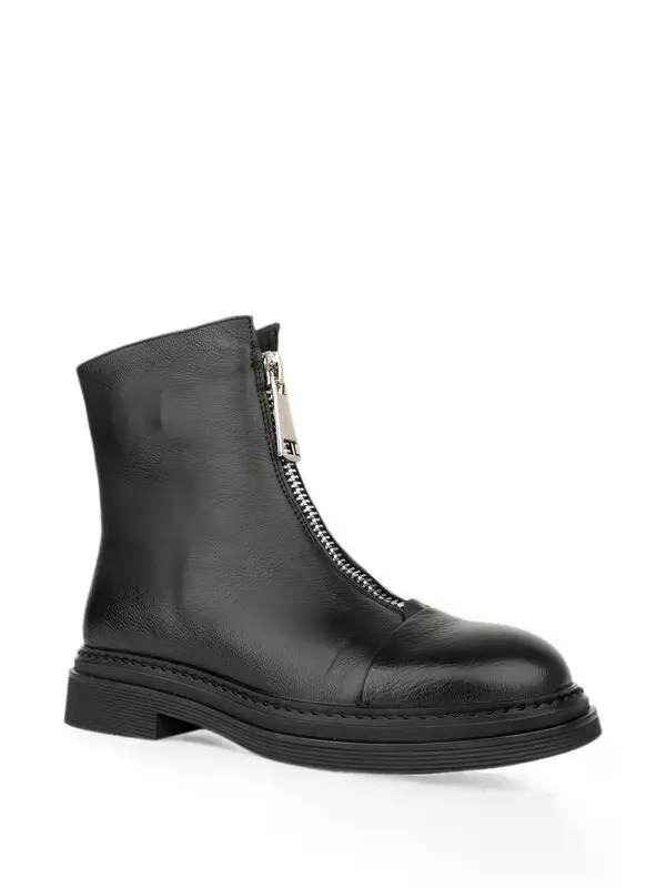 LINDA BAUMANN Front-zip Ankle Boots