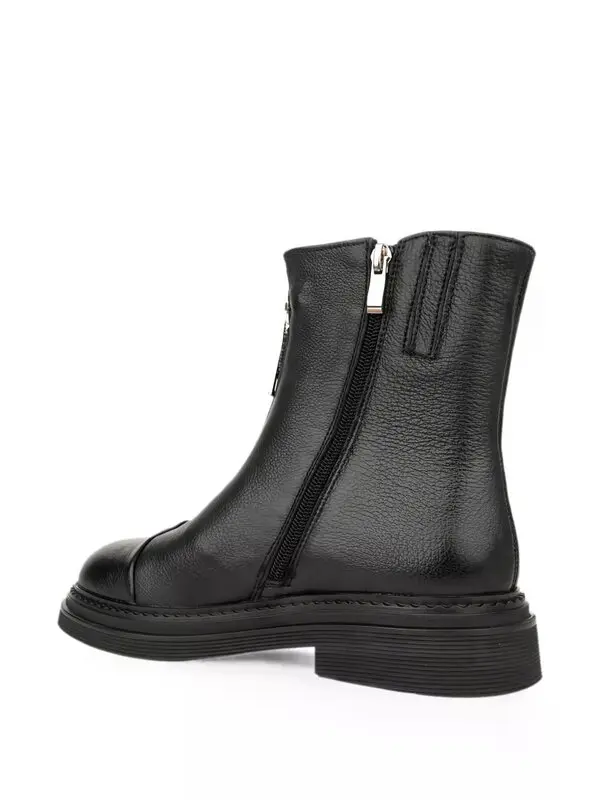 LINDA BAUMANN Front-zip Ankle Boots