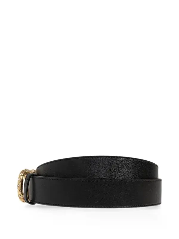 Valentino Garavani Vlogo Crystal-embellished Leather Belt
