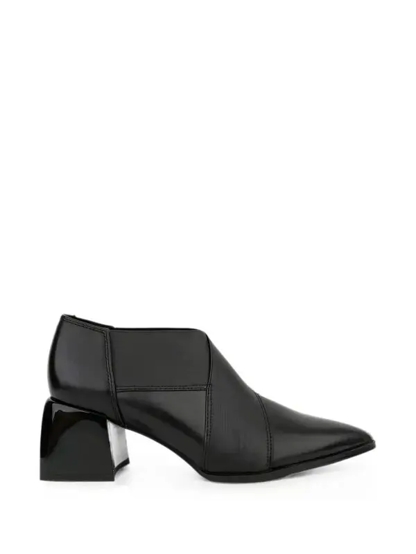 LINDA BAUMANN Panelled Block-heel Pumps - Black