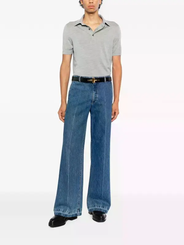 TOM FORD Fine Gauge Polo Shirt - Grey