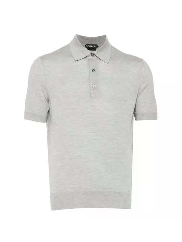 TOM FORD Fine Gauge Polo Shirt - Grey