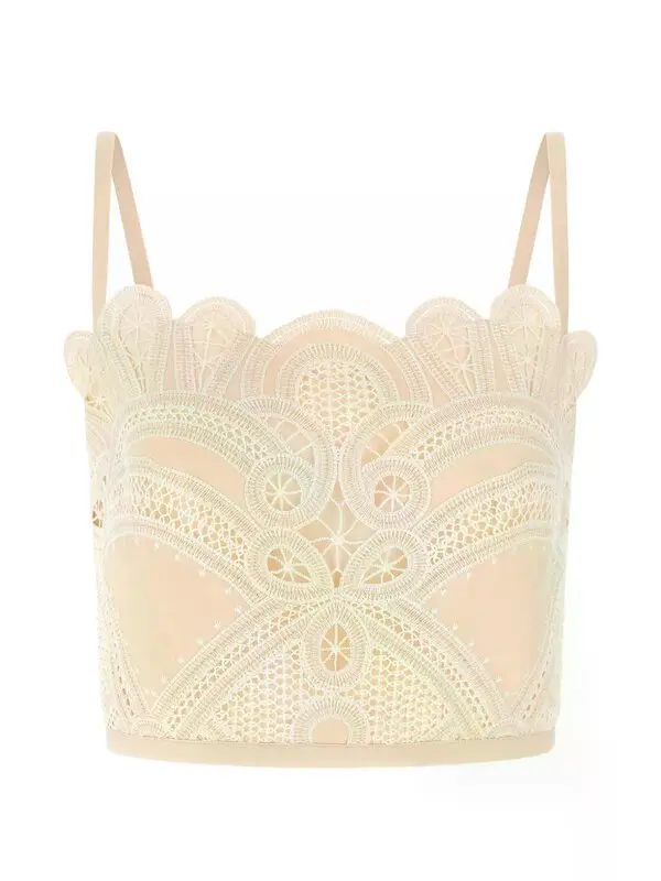 Elie Saab Macramé Scalloped Bralette