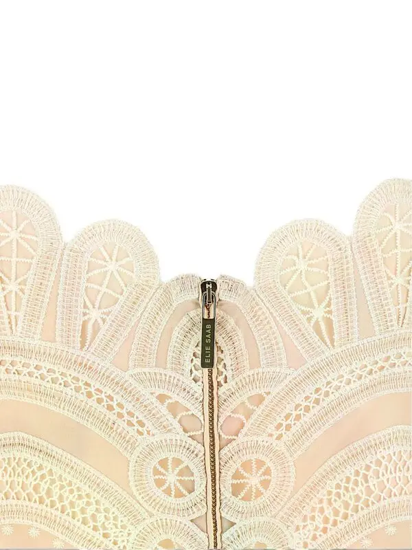 Elie Saab Macramé Scalloped Bralette