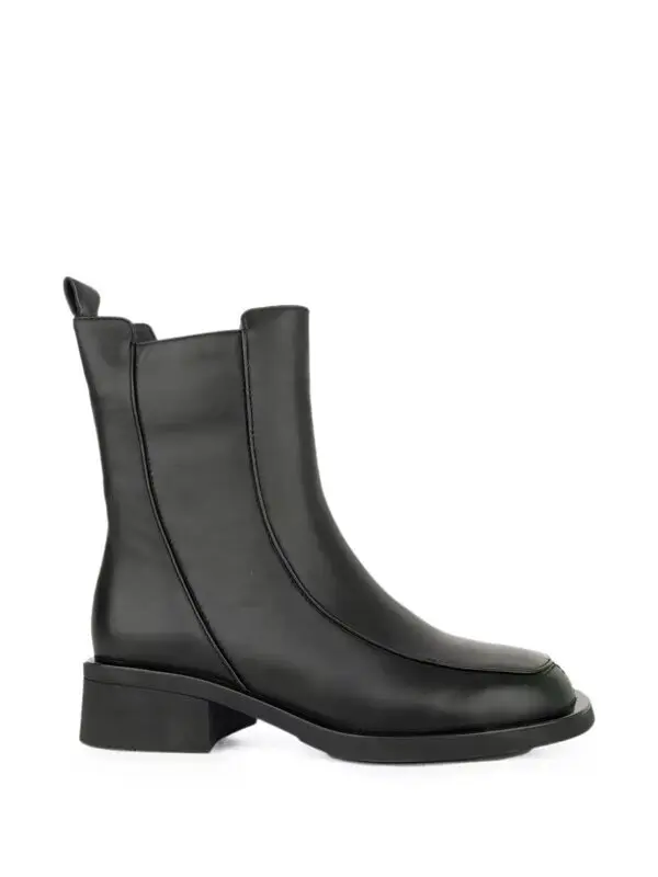LINDA BAUMANN Zip-fastening Leather Ankle Boots - Black