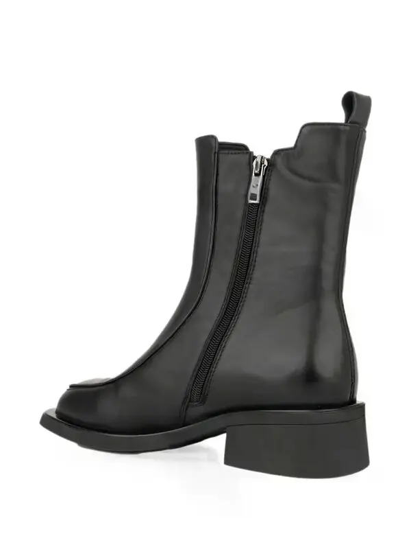LINDA BAUMANN Zip-fastening Leather Ankle Boots