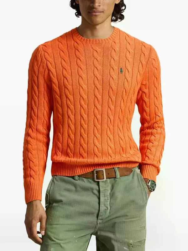 Polo Ralph Lauren Cable Knit Pony Motif Sweater