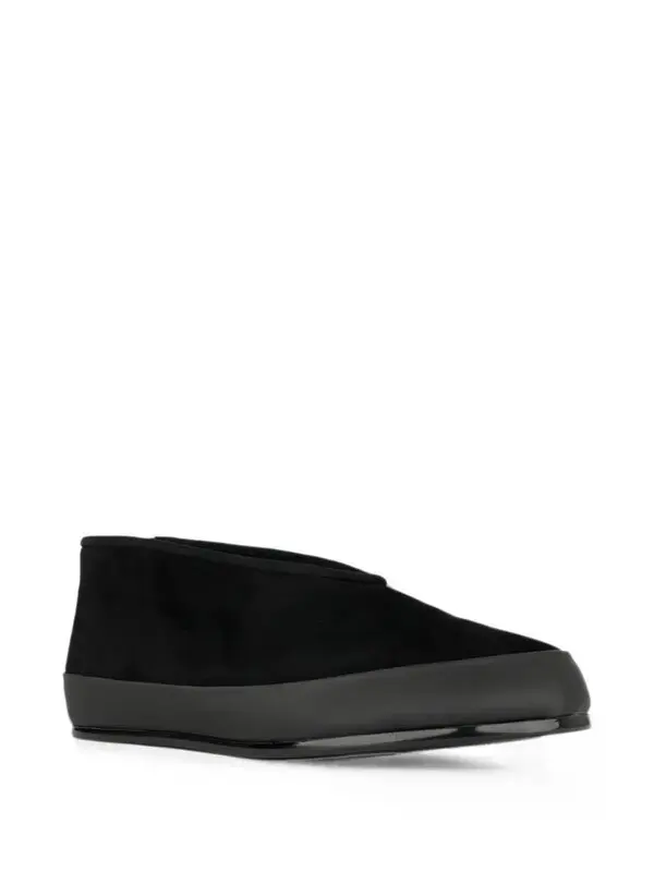 LINDA BAUMANN Suede Slip-on Loafers
