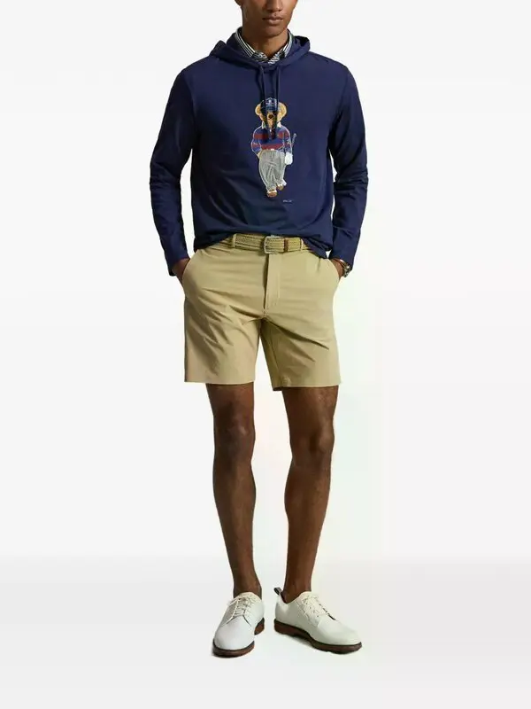 Rlx Ralph Lauren Cotton Hoodie With Polo Bear Patch