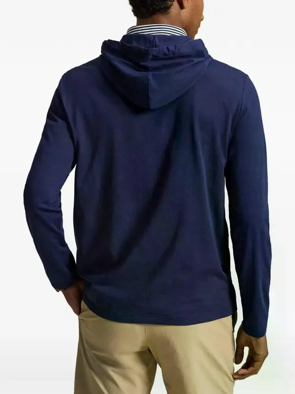 Rlx Ralph Lauren Cotton Hoodie With Polo Bear Patch