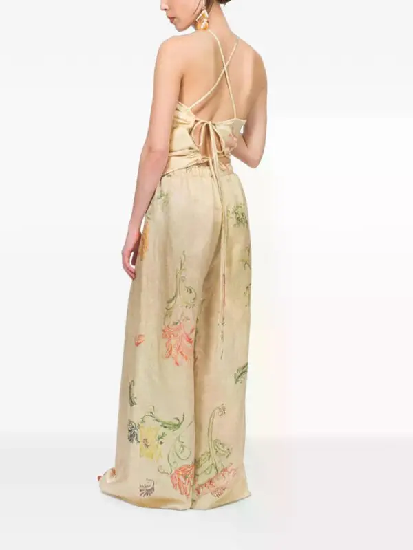 Rosie Assoulin Floral Jacquard Drawstring Trousers