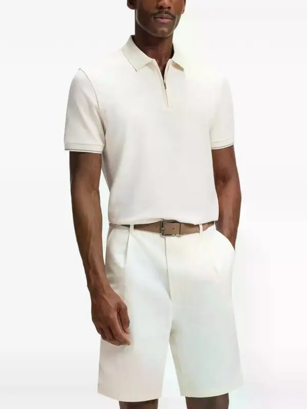 BOSS Regular-fit Polo With Zipper Closure