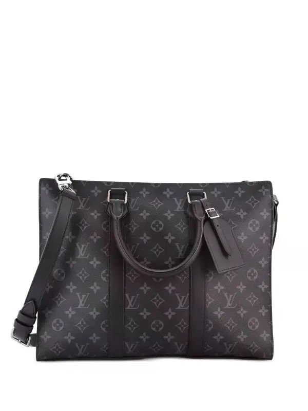 LOUIS VUITTON Sac Plat Monogram Eclipse Canvas Tote Bag