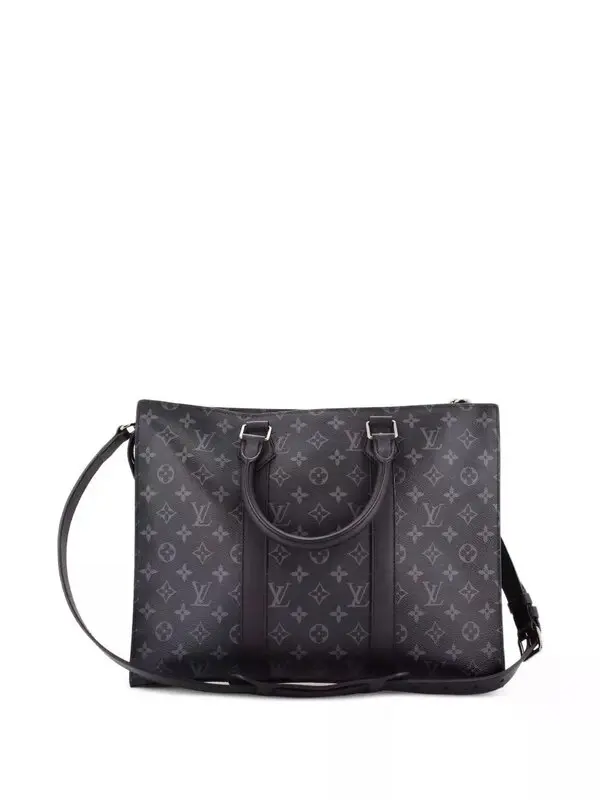 LOUIS VUITTON Sac Plat Monogram Eclipse Canvas Tote Bag