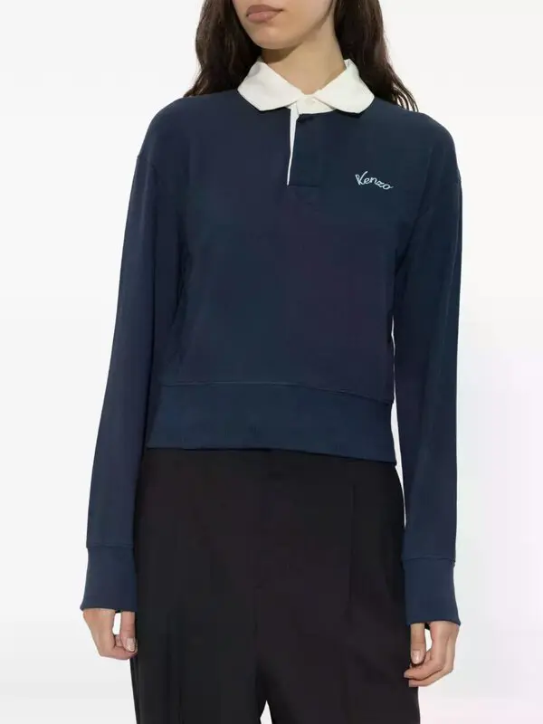 Kenzo Varsity Embroidered-logo Polo Shirt