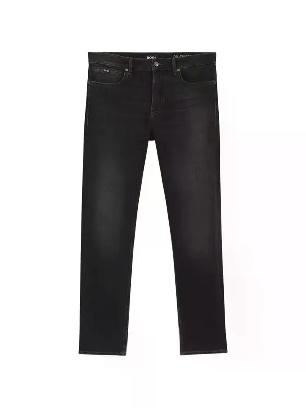 BOSS Slim-fit Jeans With Contrast Topstitching - Black