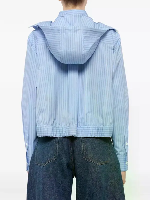 Sacai Striped Drawstring Hoodie