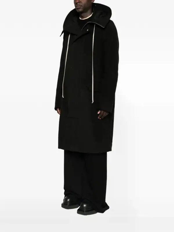 Rick Owens Drawstring-hood Zipped Coat