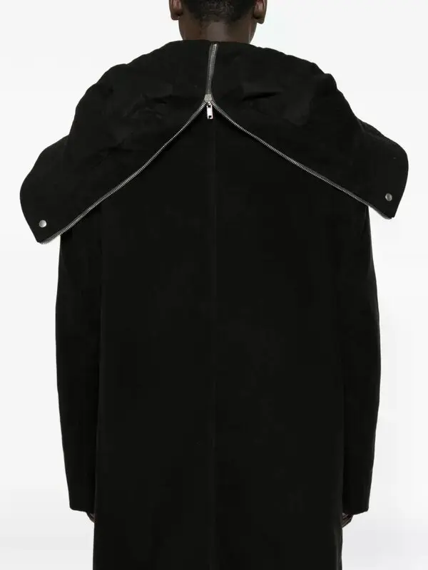 Rick Owens Drawstring-hood Zipped Coat