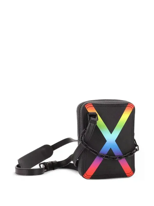 LOUIS VUITTON Danube Messenger Bag Rainbow Taiga Leather Crossbody Bag
