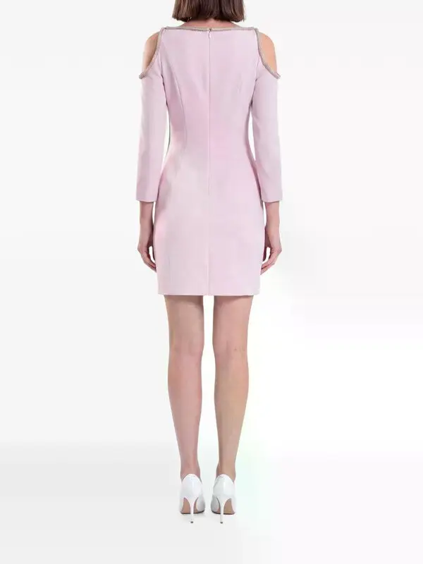 SAIID KOBEISY Embellished Cold-shoulder Mini Dress - Pink