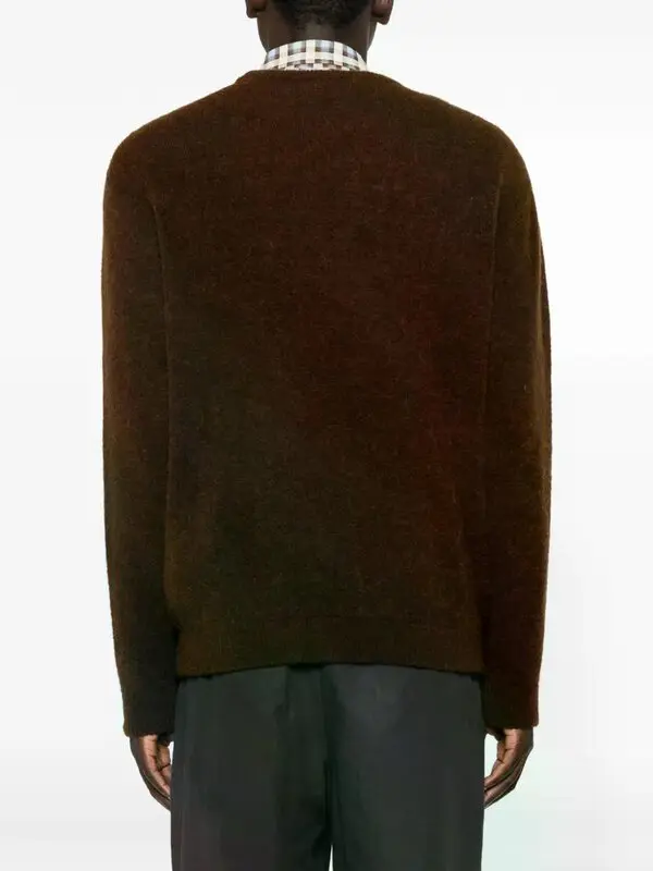 American Vintage Logo-patch Crew Neck Sweater - Brown