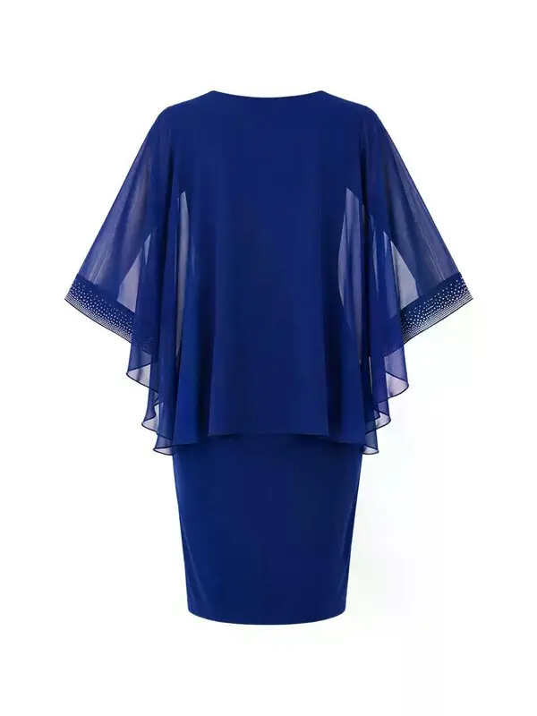 Frank Lyman Embellished Cape Overlay Mini Dress