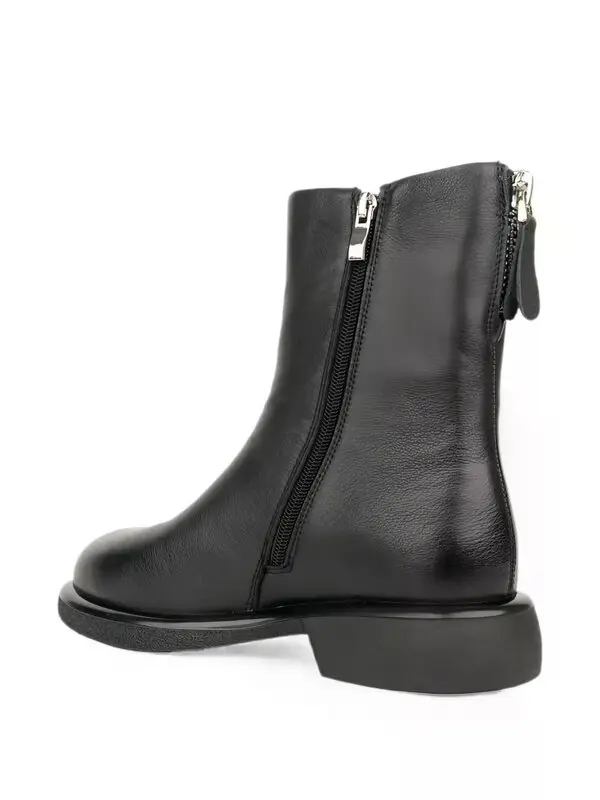 LINDA BAUMANN Zip-fastening Leather Ankle Boots
