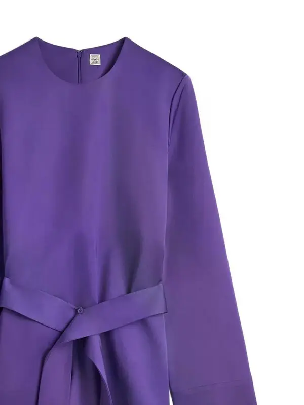 TOTEME Belted Long-sleeve Tunic - Purple
