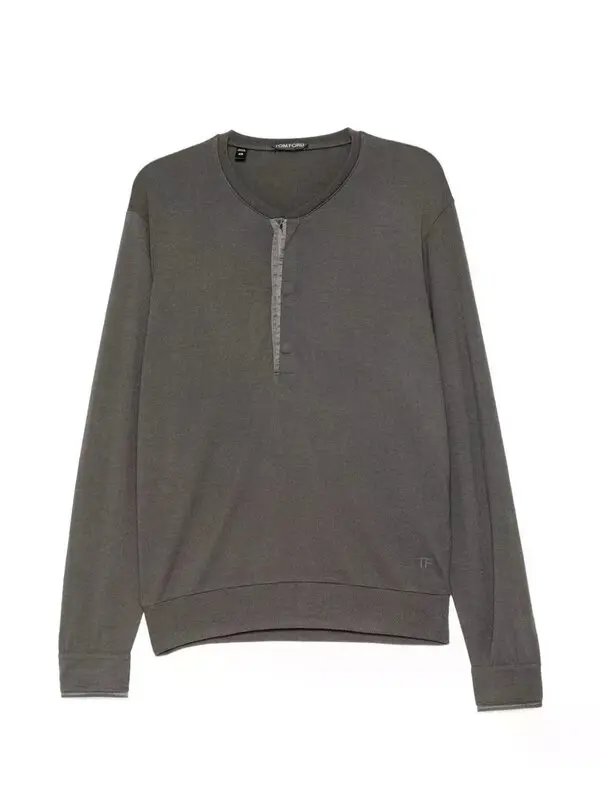 TOM FORD Logo Embroidered V-neck Sweater