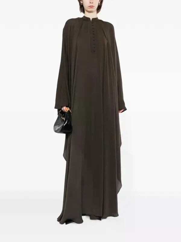 TOM FORD Gathered Maxi Silk Dress