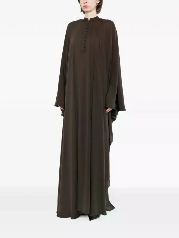 TOM FORD Gathered Maxi Silk Dress