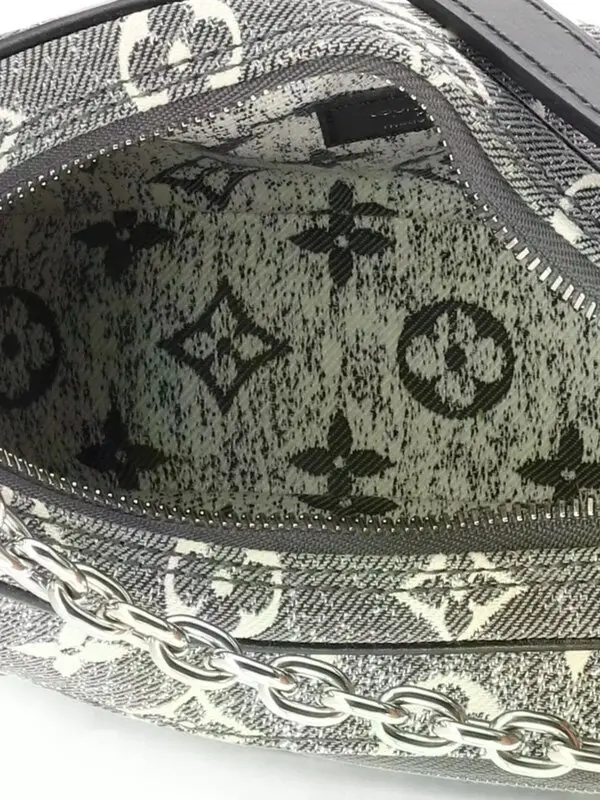 LOUIS VUITTON Loop Handbag Monogram Jacquard Denim Hobo Bag