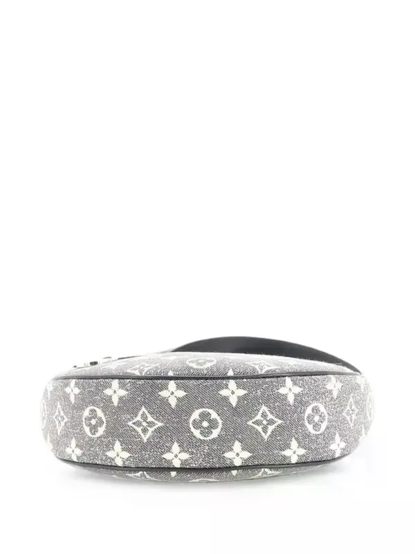 LOUIS VUITTON Monogram Jacquard Denim Loop Hobo Bag - Black