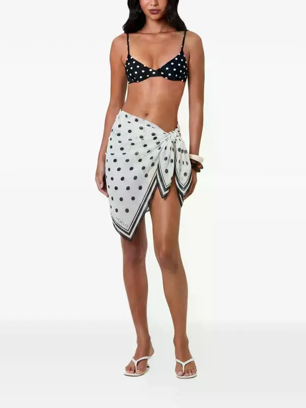 NICHOLAS Ursa Mini Sarong Ivory Black Polka Dot