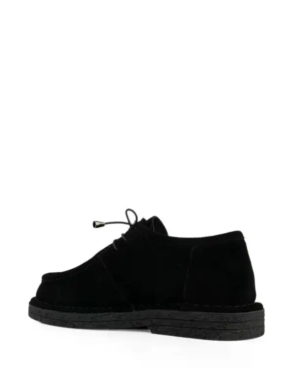 LINDA BAUMANN Suede Lace-up Loafers