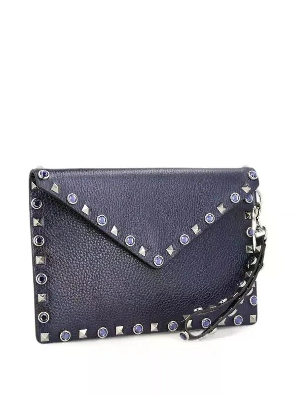 Valentino Garavani Rockstud Crystal Embellished Clutch Bag