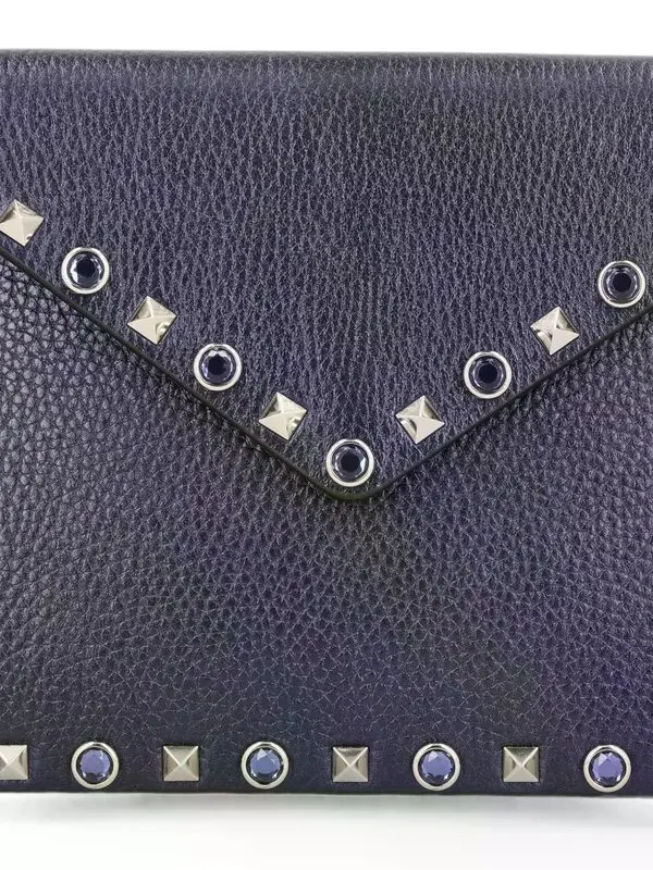 Valentino Garavani Rockstud Crystal Embellished Clutch Bag