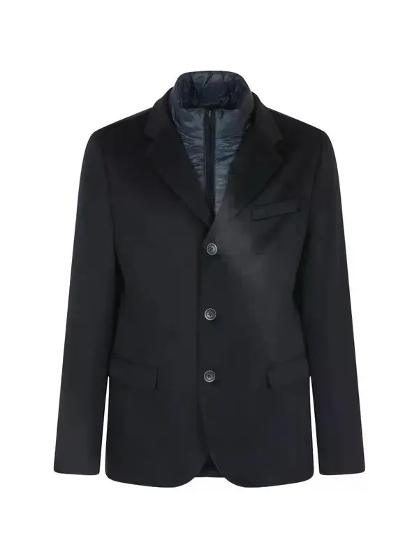 Herno Button-fastening Layered Jacket - Blue