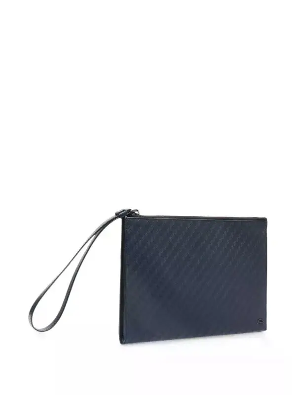 LANCEL Mini Leon Monogram-embossed Leather Ipad Clutch Bag
